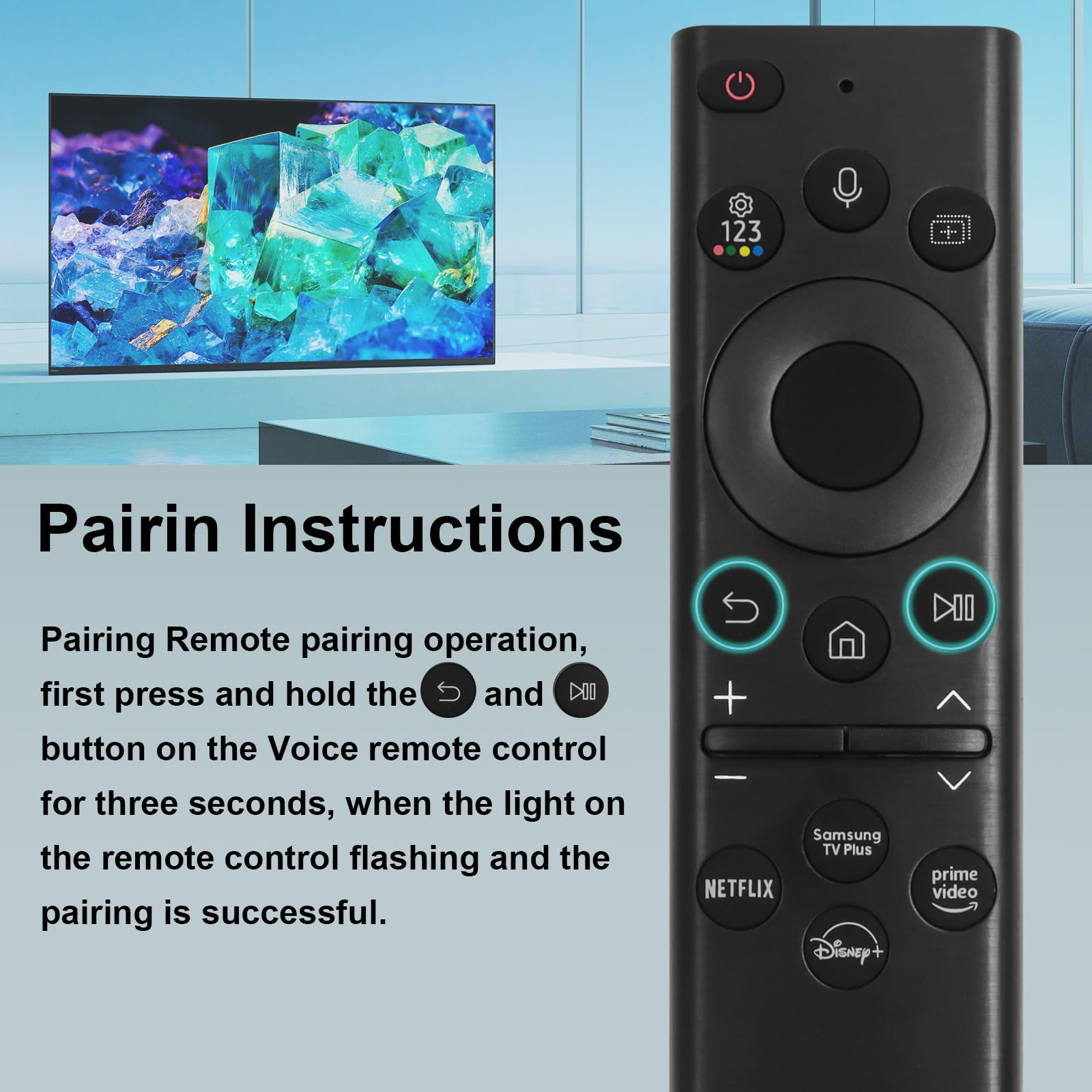 Snapklik.com : BN59-01385A BN59-01385B Solar Power Voice Remote Control ...