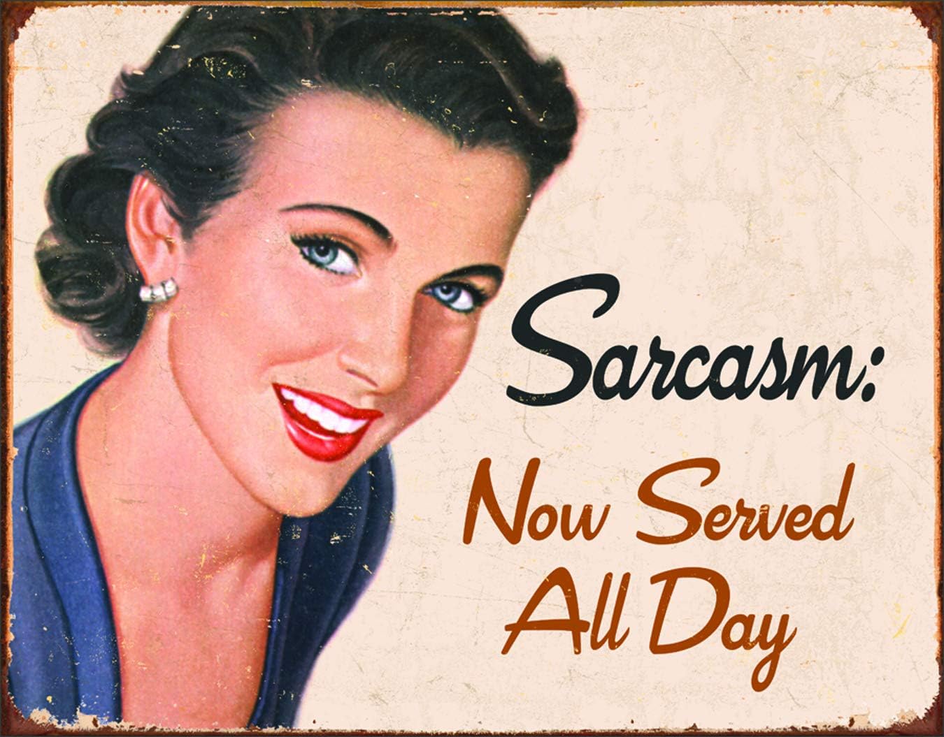 Amazon.com: Ephemera - Sarcasm Metal Tin Sign 16" X 12.5": Decorative ...