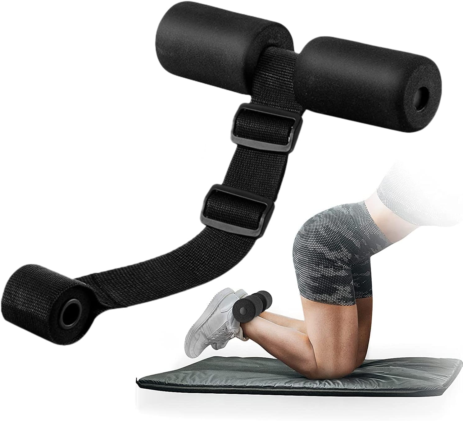 CICOWSKI Nordic Hamstring Curl Strap Under the Door with Padded Ankle ...