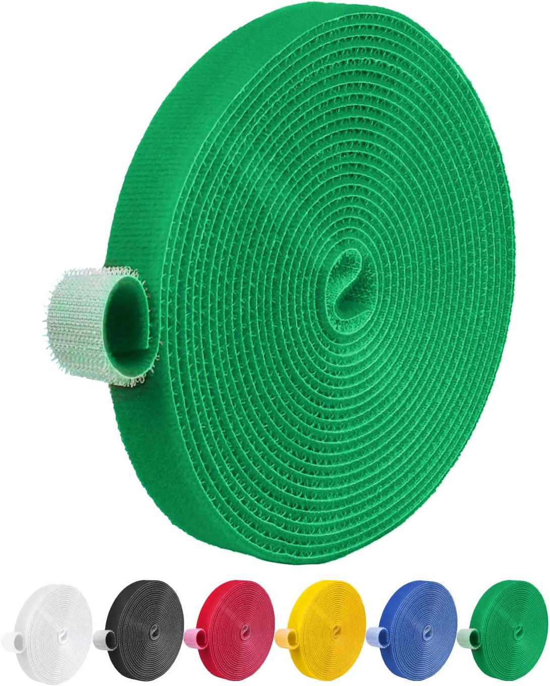 Amazon.com: 32FT Reusable Fastening Tape Cable Ties Double-Sided Hook ...