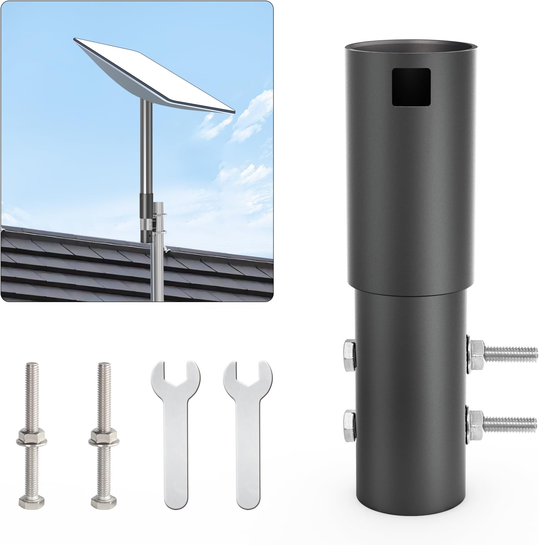 Amazon.com: Antenna Mast Pipe Mount,Starlink Pipe Adapter - Compatible ...