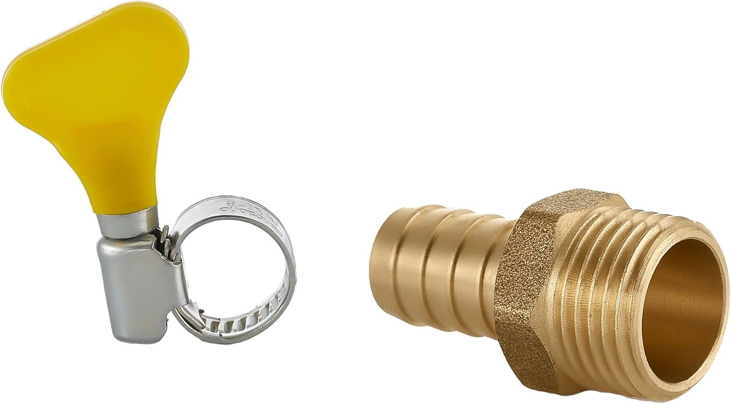 BFG Set Solid Brass Barbed Hose Tail Connector + Hose clamp I Suitable ...