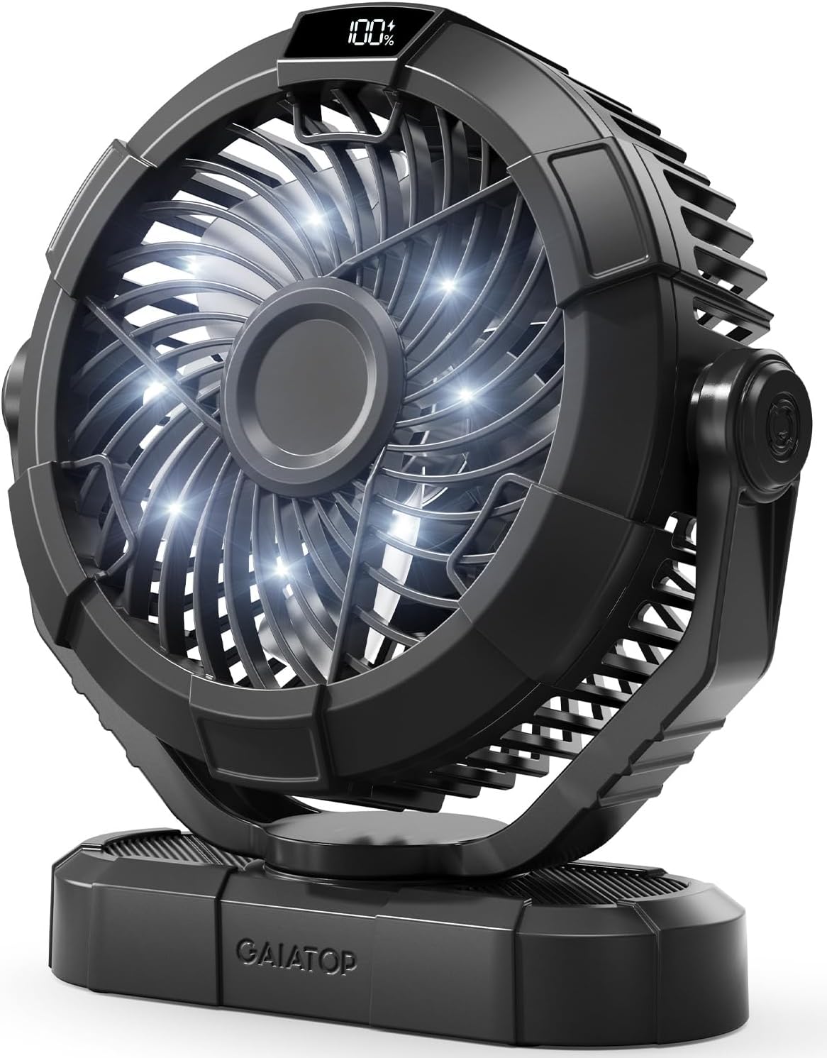 Amazon.com: Gaiatop Portable Camping Fan with LED Lantern, 4000mAh 8 ...