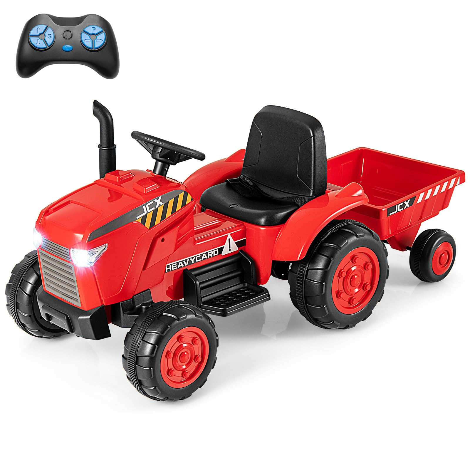Amazon.com: Costzon 2-in-1 Ride On Tractor, 12V Kids Ride on Car w ...