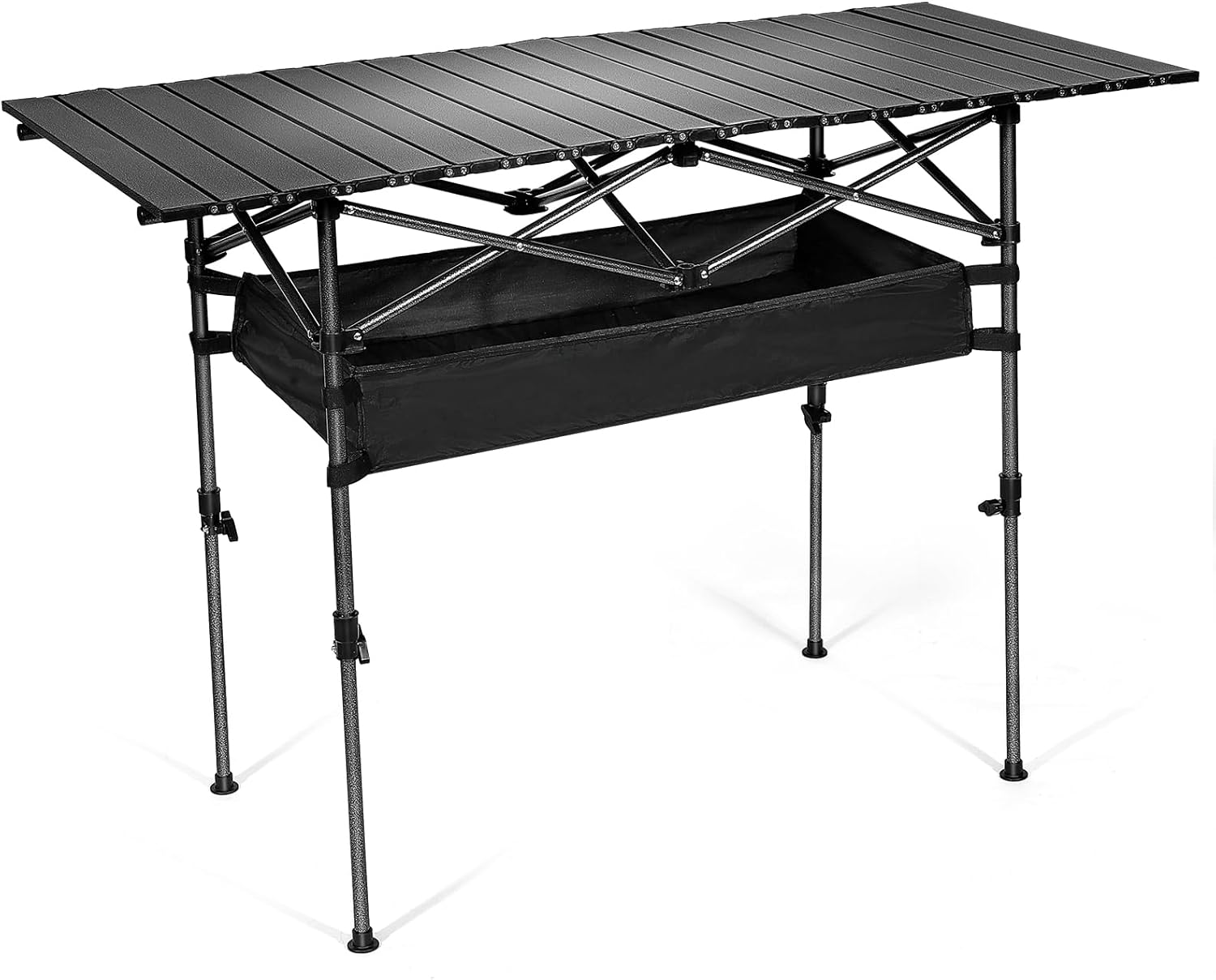 Amazon.com: DIIGER Folding Camping Table, Portable Iron Roll-up Picnic ...