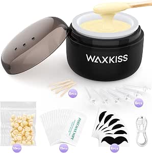 Nose Wax Kit for Eyebrow Ear Facial Hair Removal, Mini Waxing Kit for ...