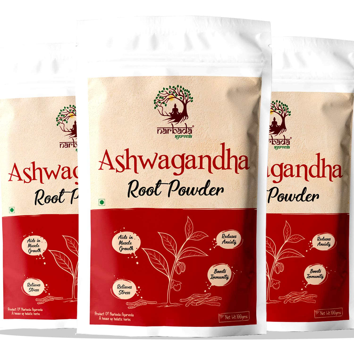 Buy Narbada Ayurveda Ashwagandha Powder Extra Energy, Stress Relief ...