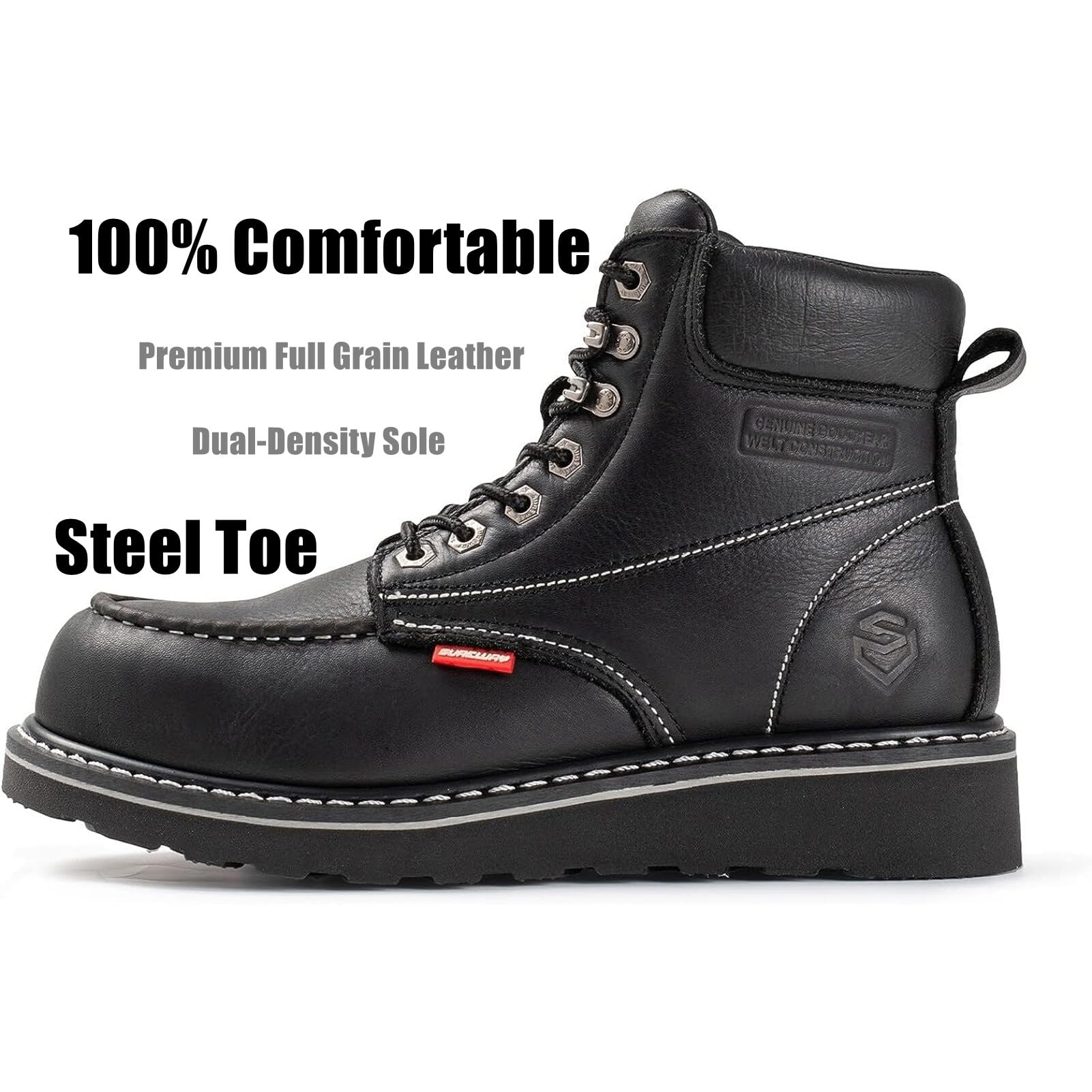 Snapklik.com : SUREWAY Mens Heavy Duty Soft/Composite/Steel Toe Work ...