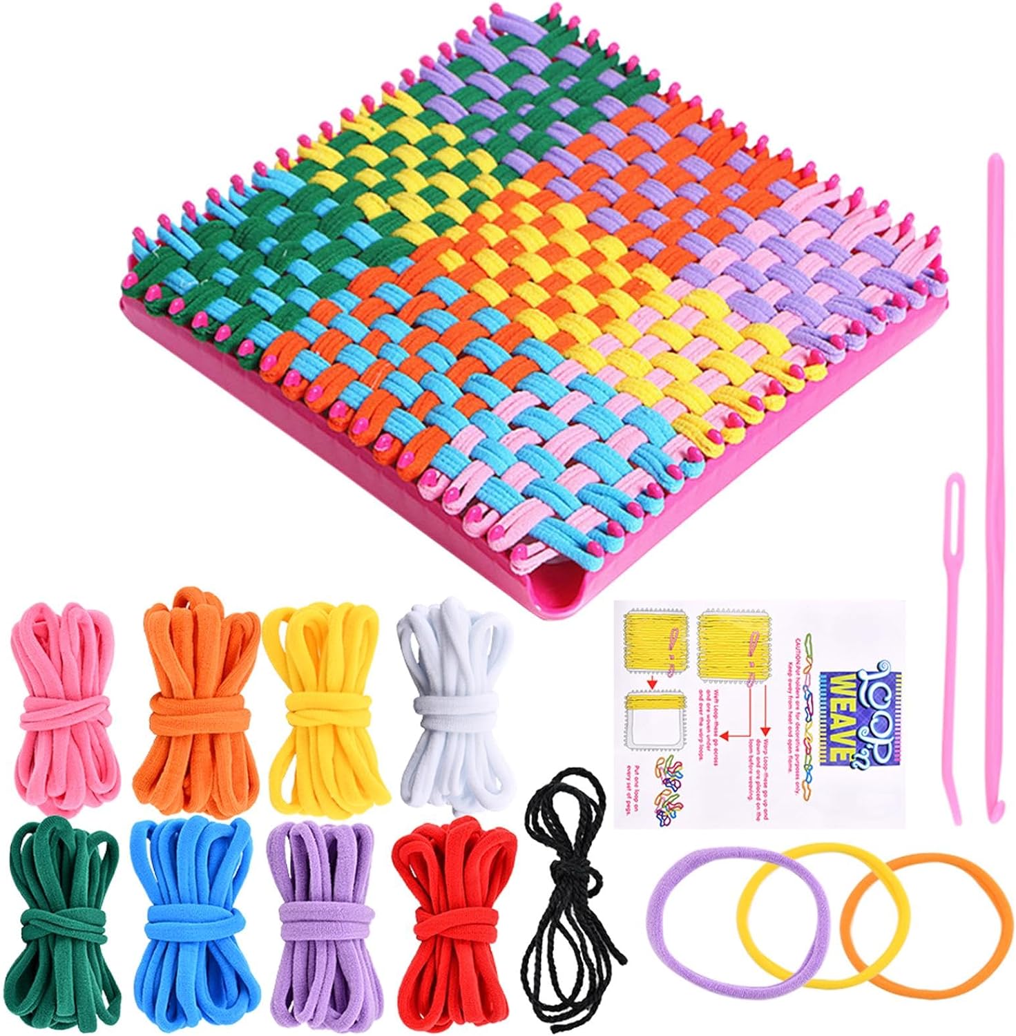 Amazon.com: Weaving Loom Kit Toys for Kids and Adults,Potholder Weave ...