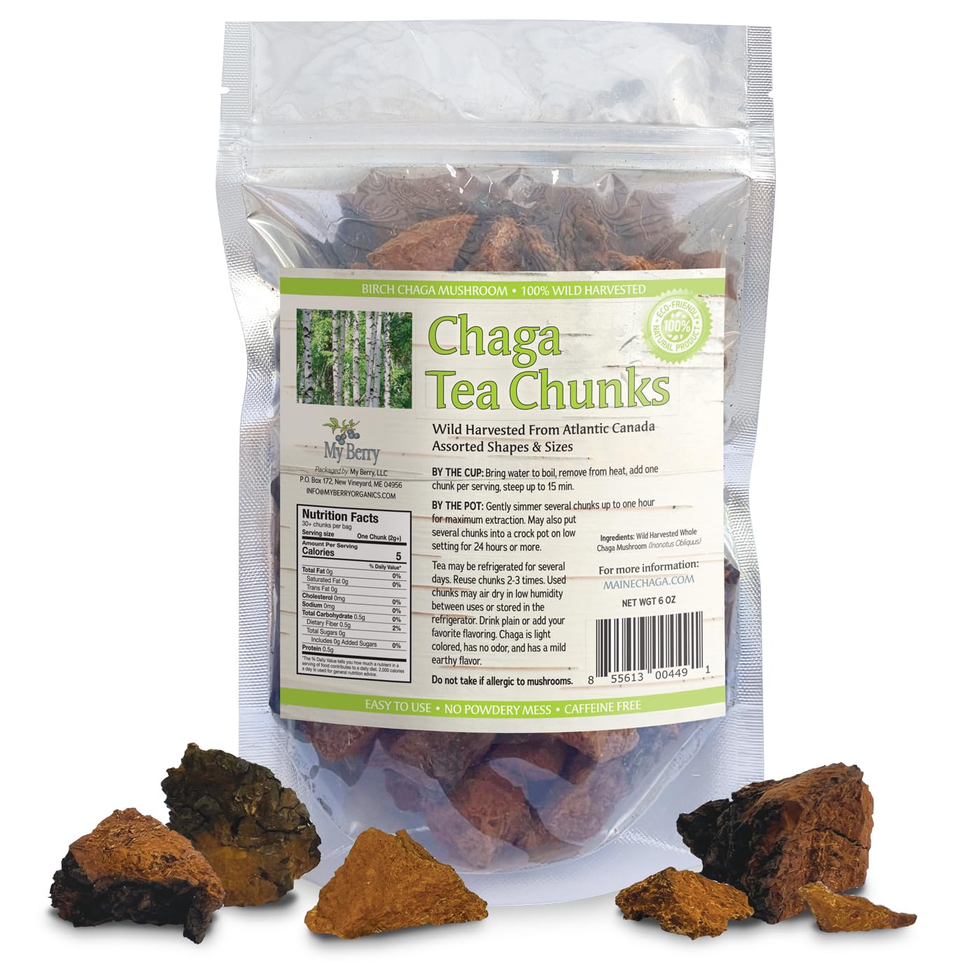 Amazon.com : Chaga Mushroom Tea Chunks, 6oz, Wild Harvested & Pesticide ...
