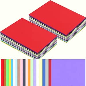 Amazon.com : LOTMER 100 Sheet 250gsm/92lb Colored Cardstock Paper ...