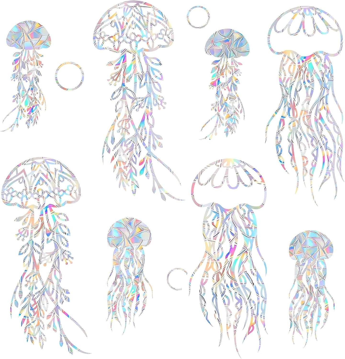 Amazon.com: Shawula 18PCS Jellyfish Window Clings - Anti-Collision ...
