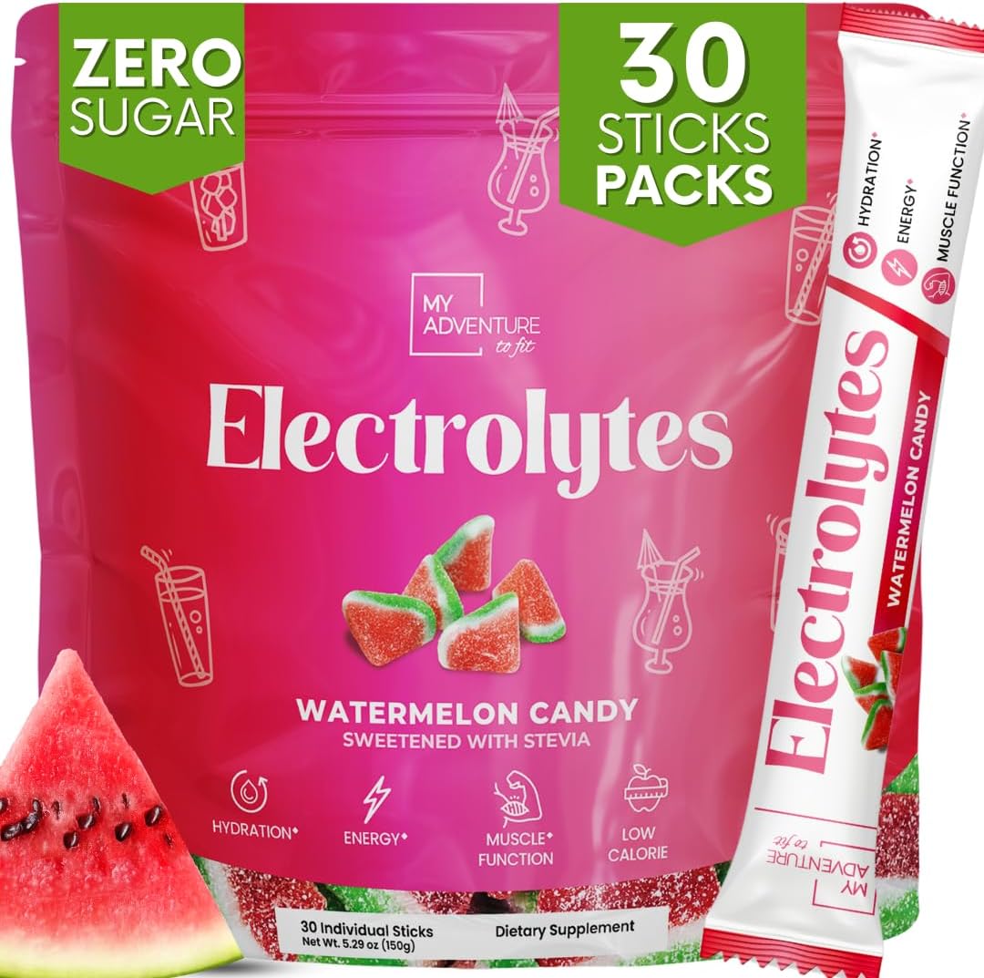 Amazon.com: Zero Sugar Watermelon Candy Electrolytes Powder Packets (30 ...