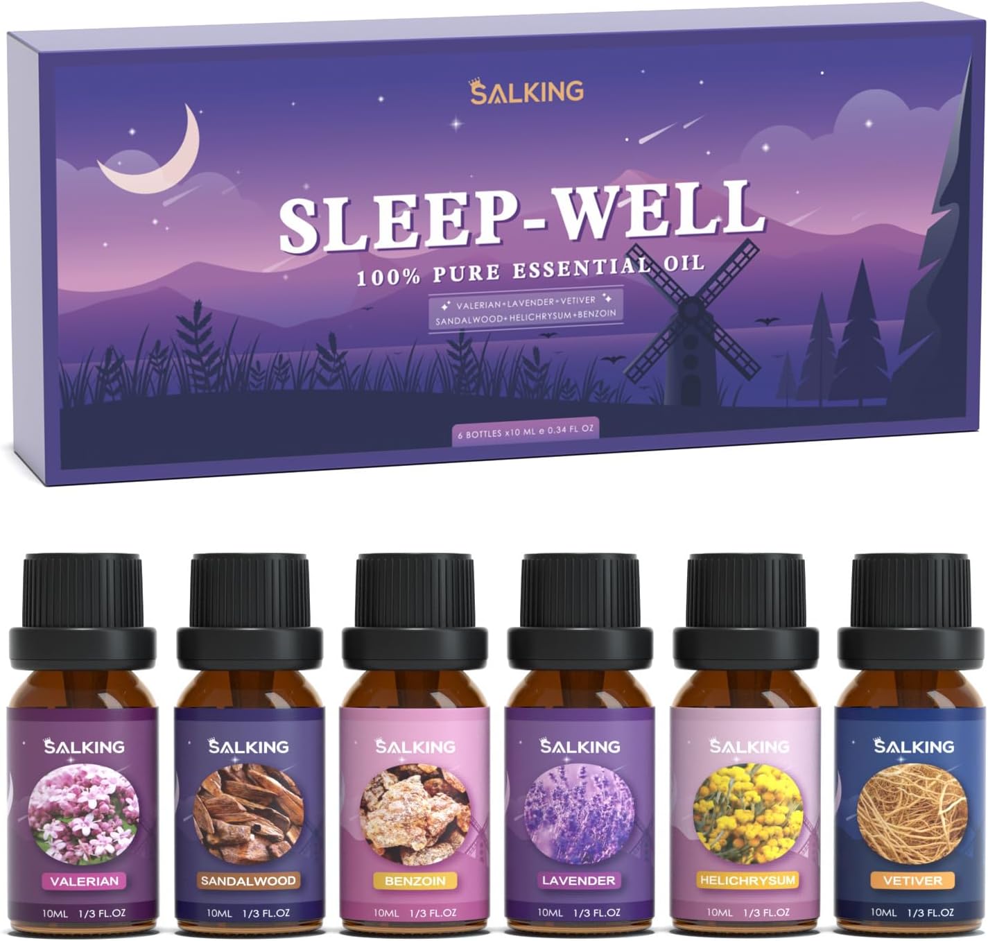 Amazon.com: SALKING Sleep Essential Oils Set, Pure and Natural ...