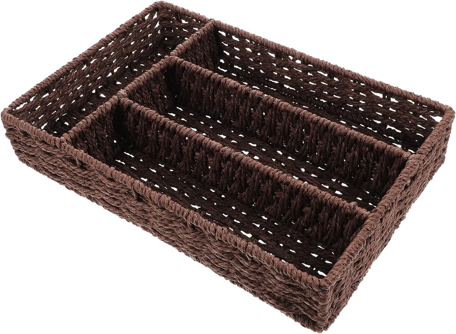 Amazon.com: Healifty Wicker Rattan Baskets Tea Bag Sugar Packet Holder ...