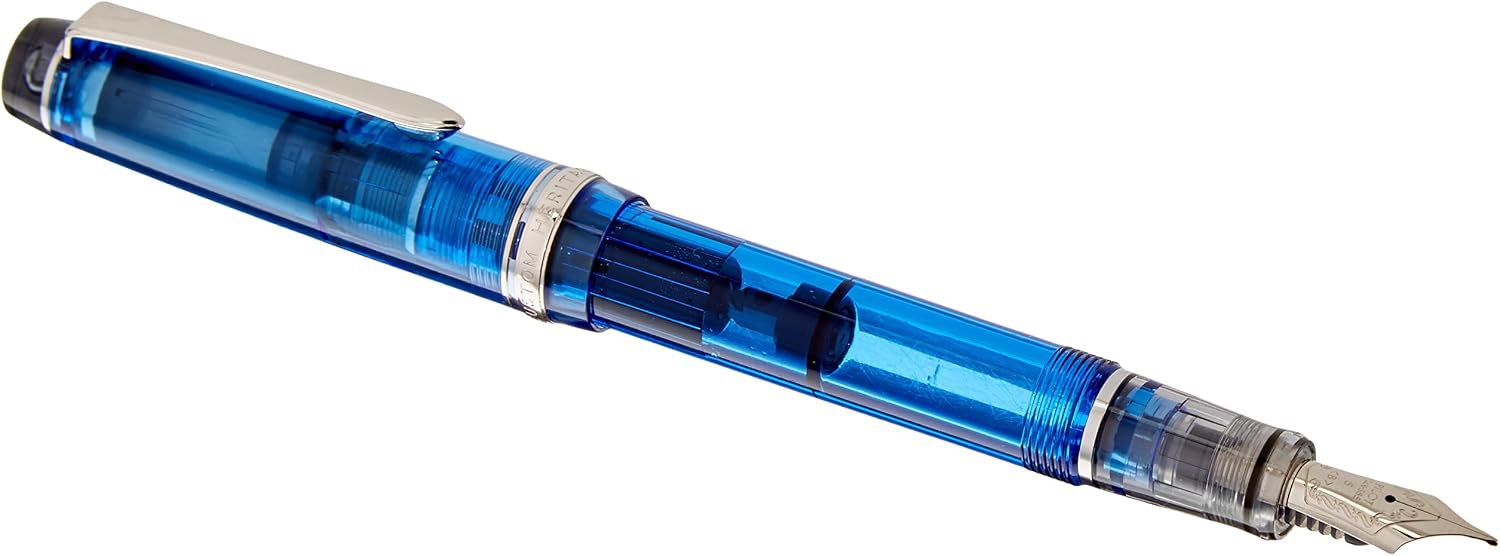 Pilot fountain pen custom Heritage 92 screw transparent blue bold (B ...