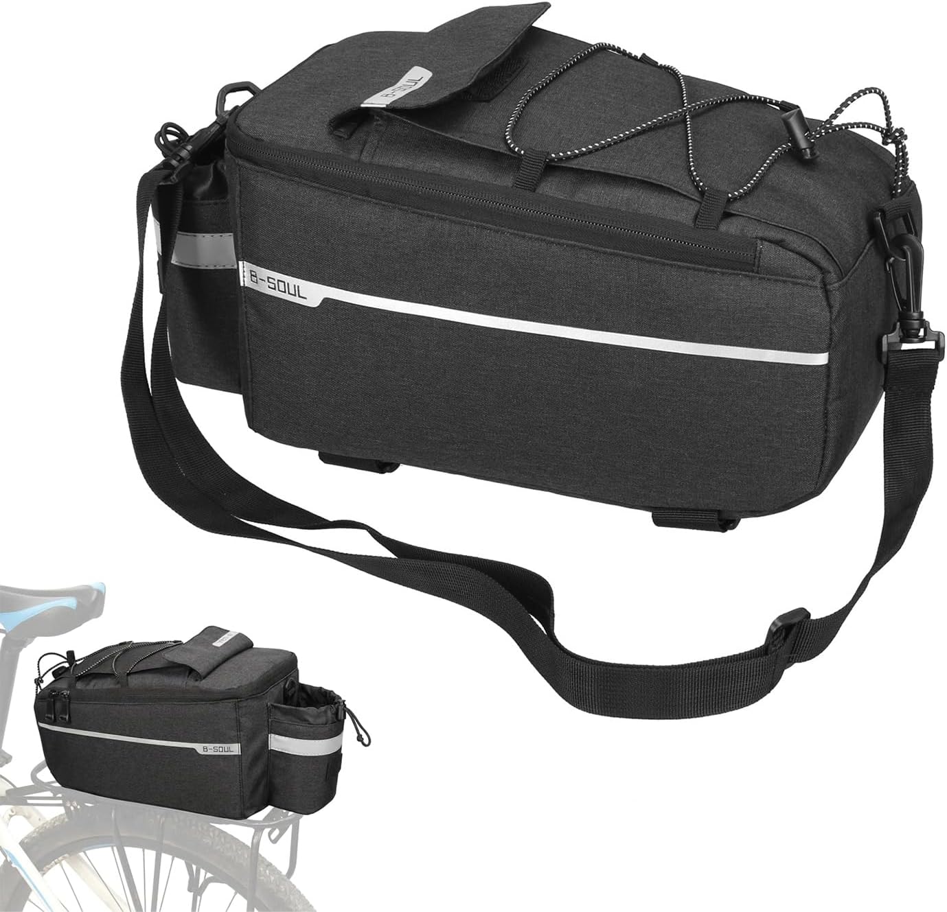Amazon.com: JUST DO Bike Bag Back Rack Bag Waterproof Bicycle Panniers ...