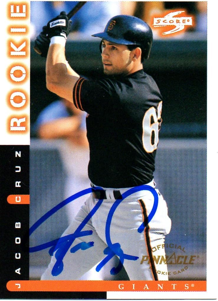 Amazon.com: Jacob Cruz San Francisco Giants 1997 Score Rookie Signed ...