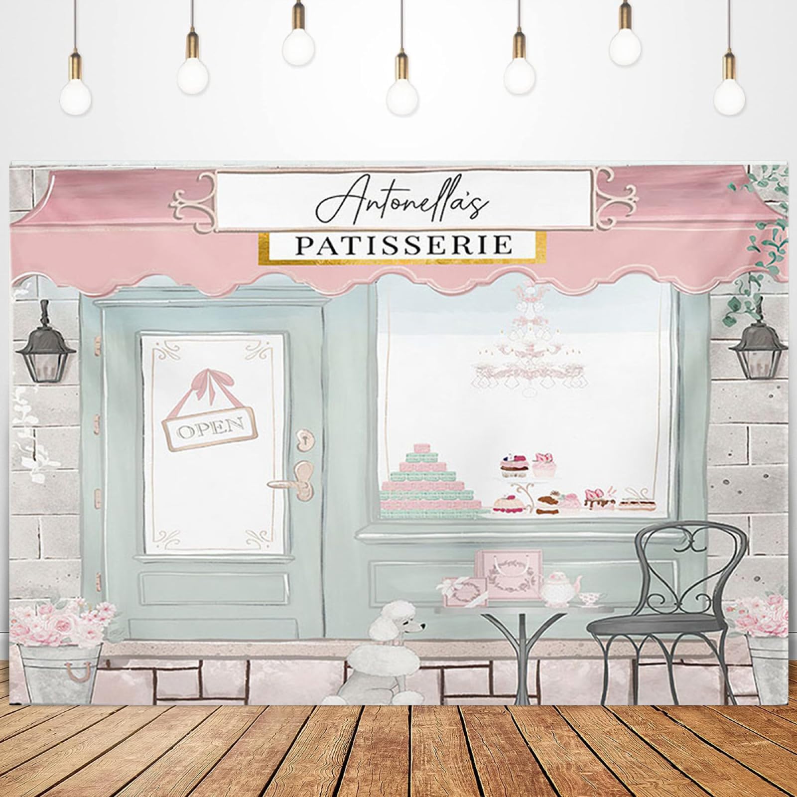 Amazon.com : Patisserie Shoppe Cake Backdrop for Photography Sweet Pink ...