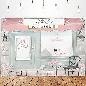 Amazon.com : Patisserie Shoppe Cake Backdrop for Photography Sweet Pink ...