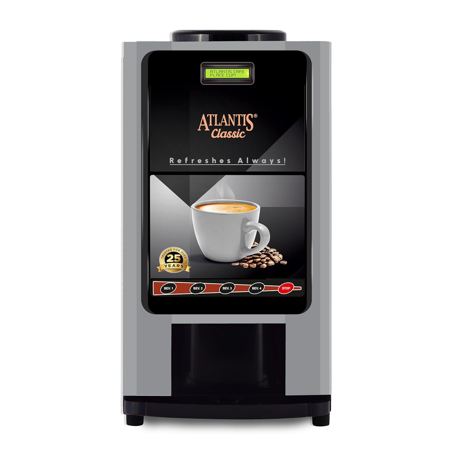 ATLANTIS Cafe Classic 4 Lane Tea Coffee Machine - 3 Liters Hot Tank ...