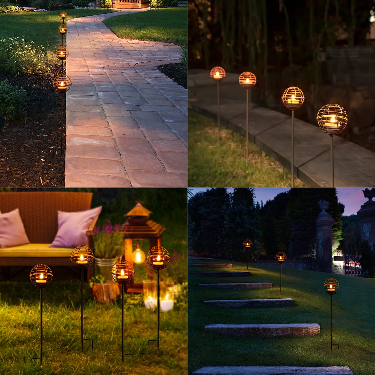 Backyard Lighting W Candles Amazon.com: Solar Outdoor Waterproof