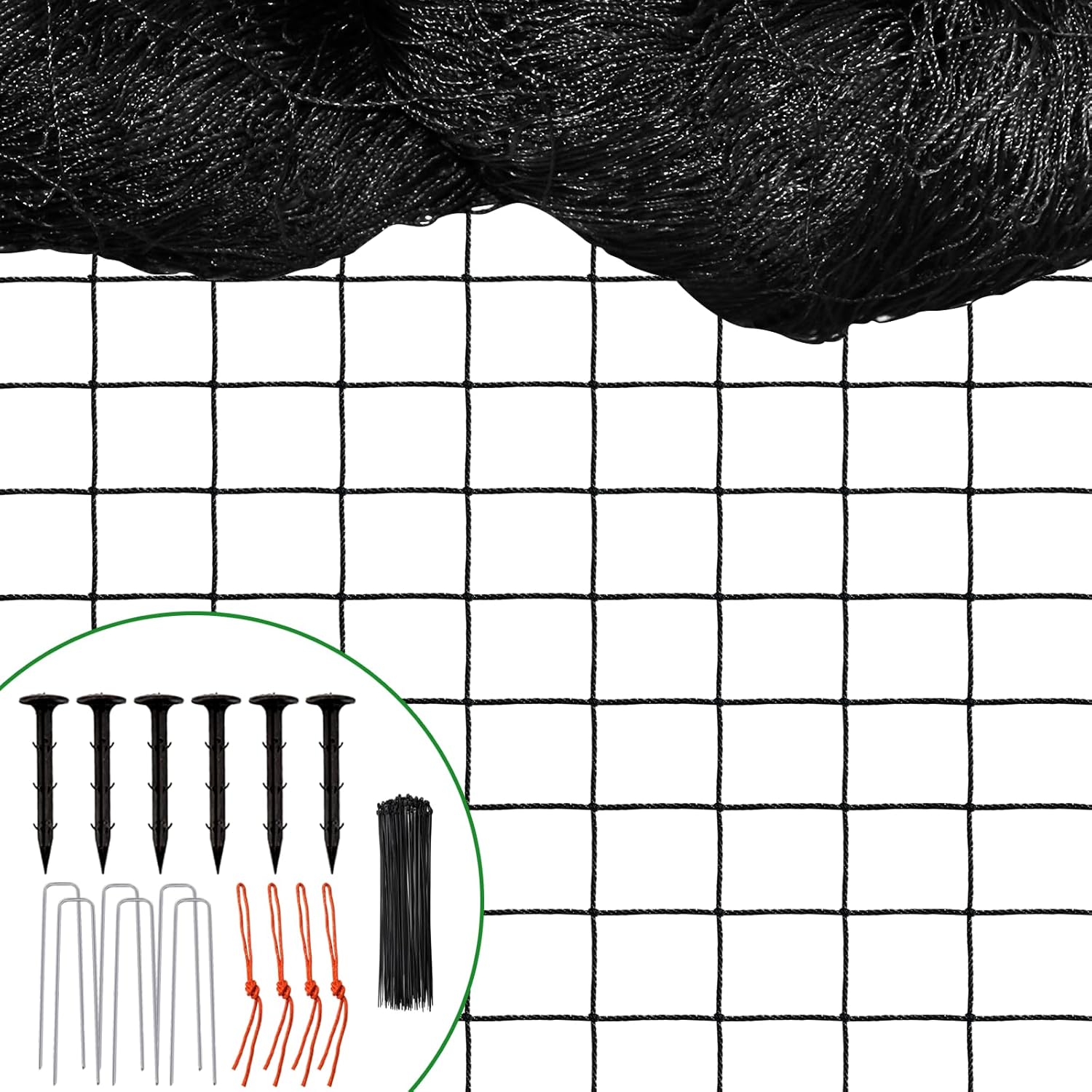 Amazon.com : Heavy Duty Nylon Garden Mesh Netting - 25' x 25' Poultry ...