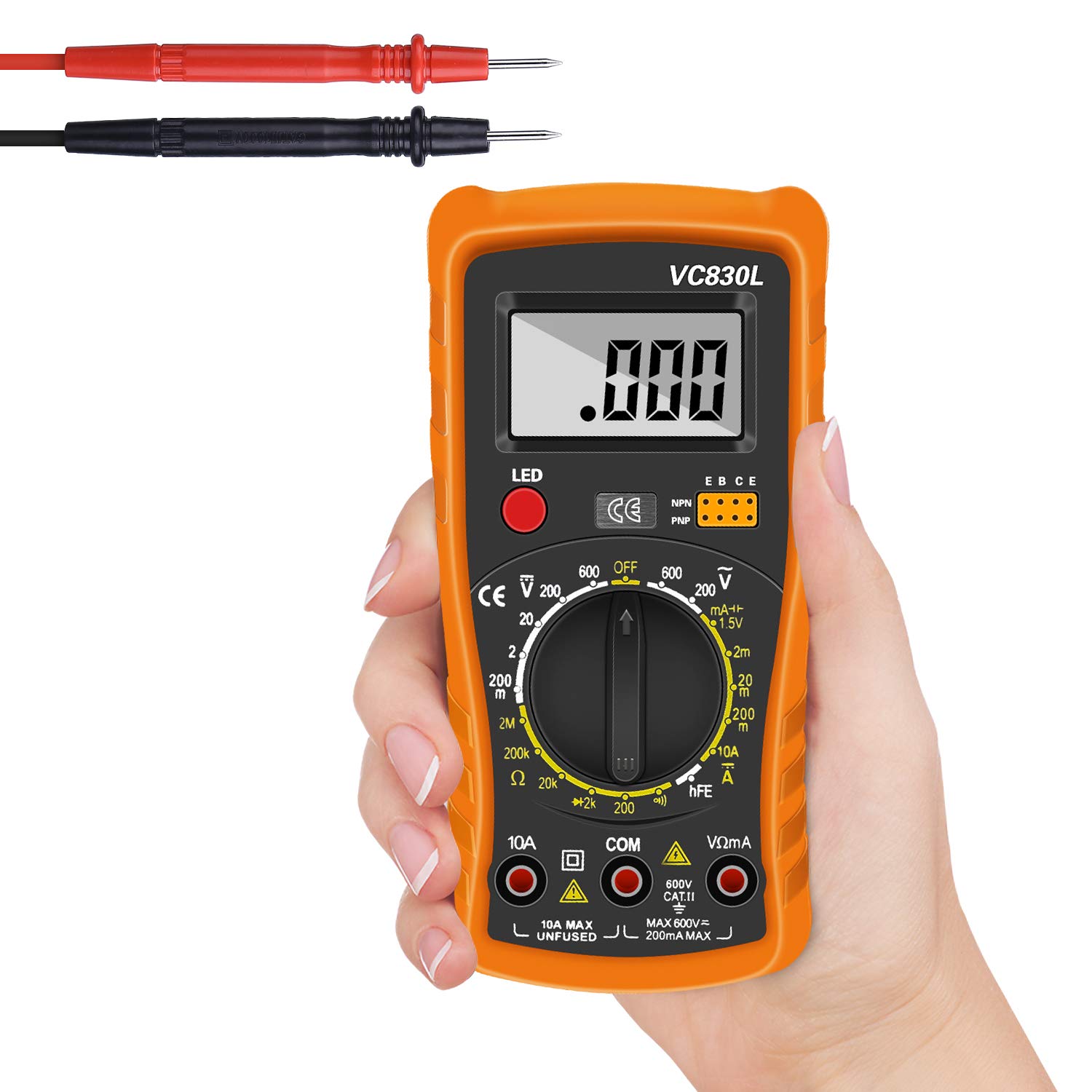 Multimetro Digitale, Multimetro Tester Professionale, Voltmetro AC/DC ...