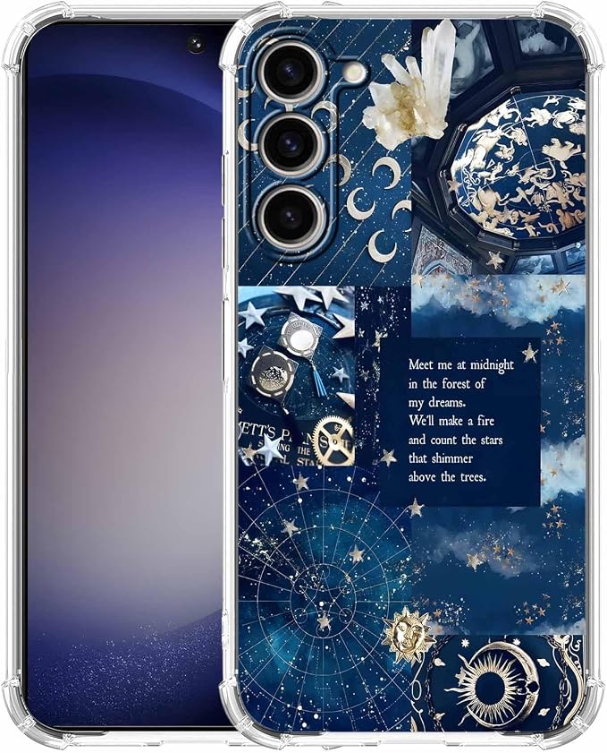 Amazon.com: AOSSXIN Vintage Celestial Sun Moon Star Collage Phone Case ...