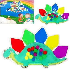 Amazon.com: Dinosaur Color Sorting Toy, Educational Montessori Learning ...