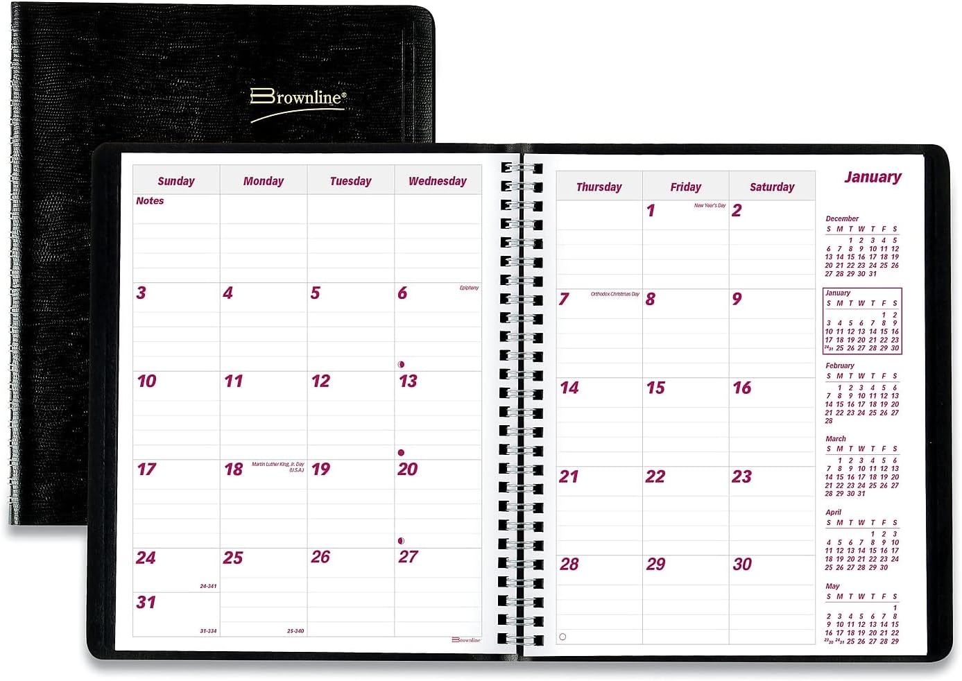 Brownline 2024 Essential Monthly Planner, 14 Months, December 2023 to ...