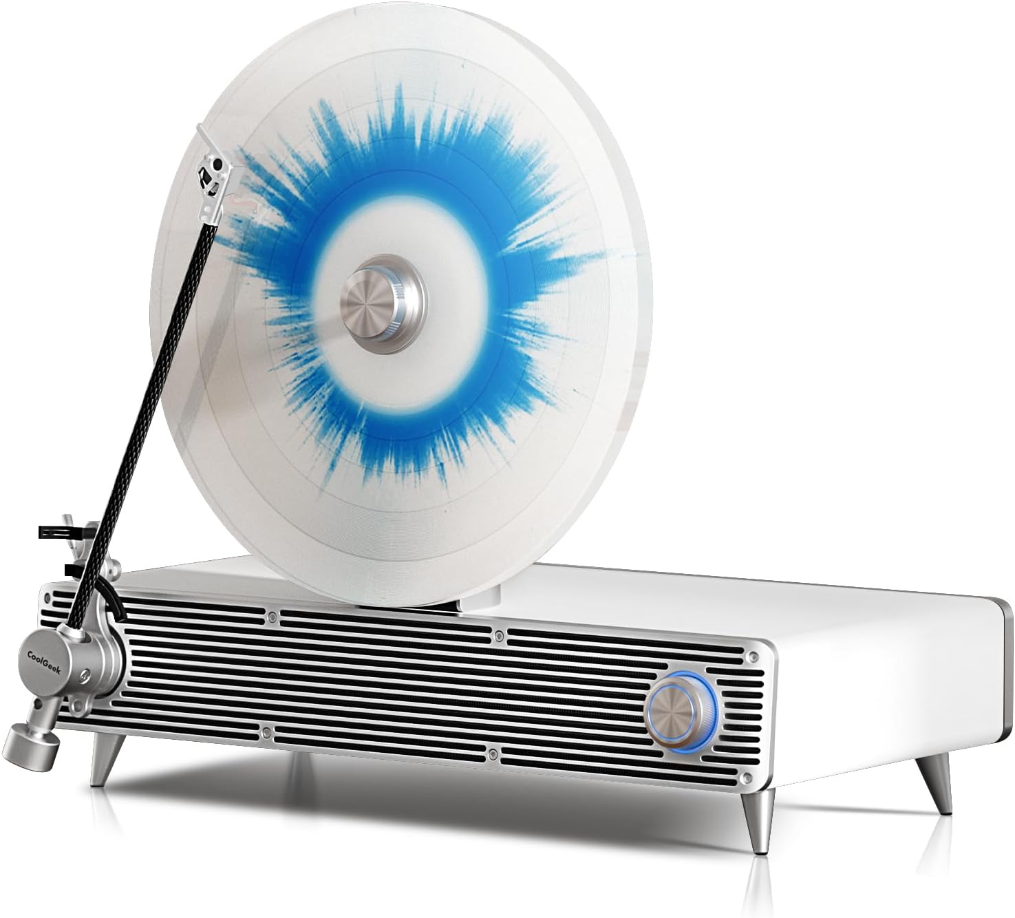 Amazon.com: COOLGEEK Original Upright Vinyl Turntable, Record Player ...
