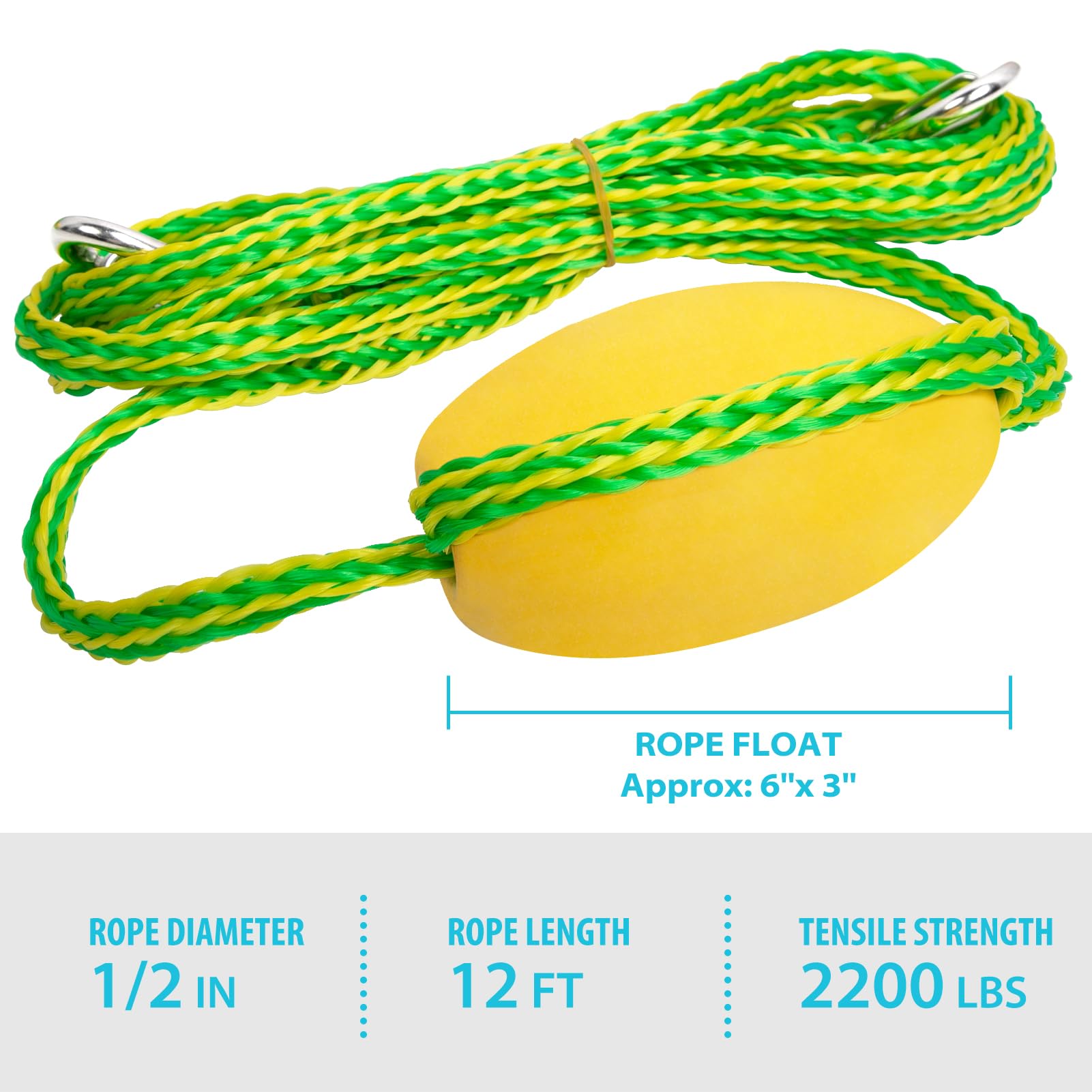 Snapklik.com : Kayak Tow Line,12FT Drift Sock Anchor Rope For Fishing ...