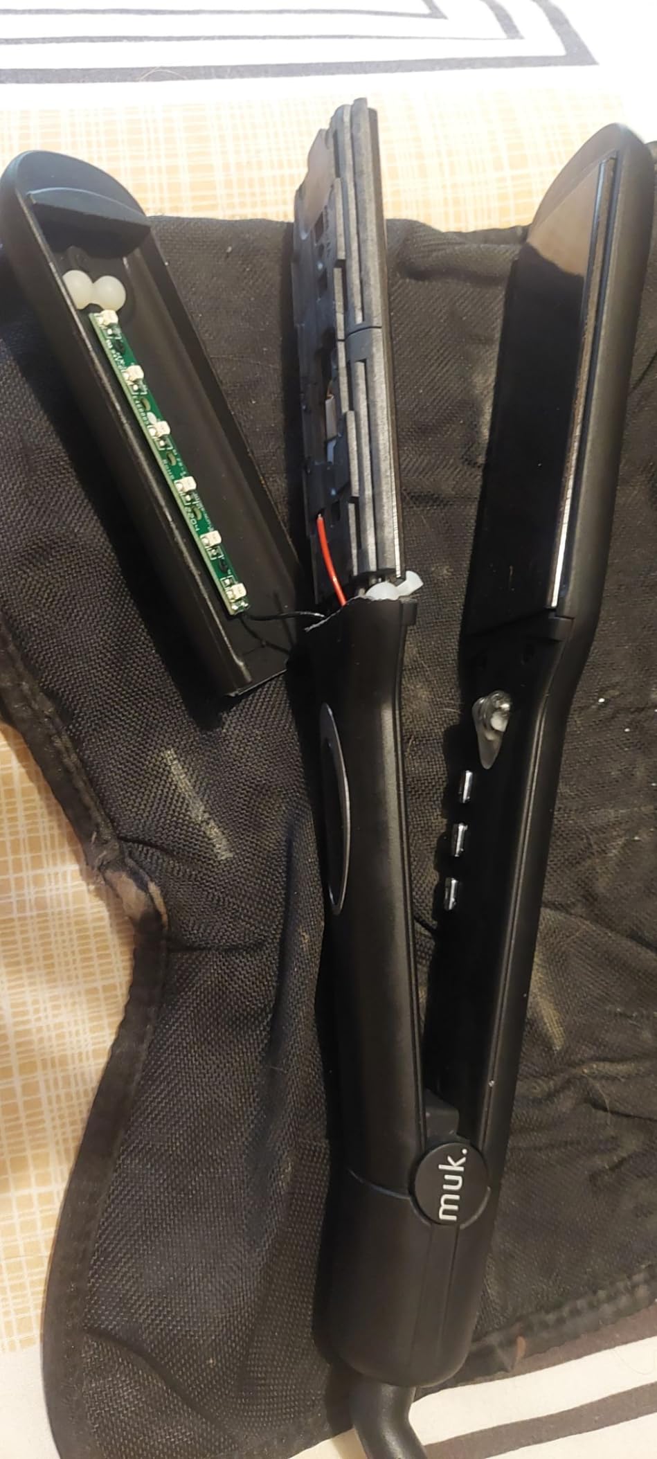 MUK. Wide Plate Thick Hair Straightener, Tourmaline Ceramic Plates ...