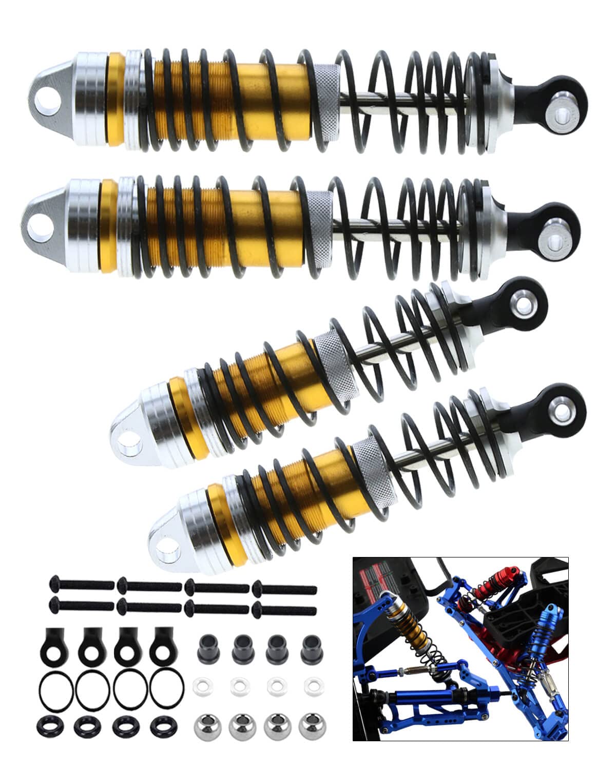 Amazon.com: Rcarmumb RC Shock Absorber Upgrades for 1/10 Slash Stampede ...