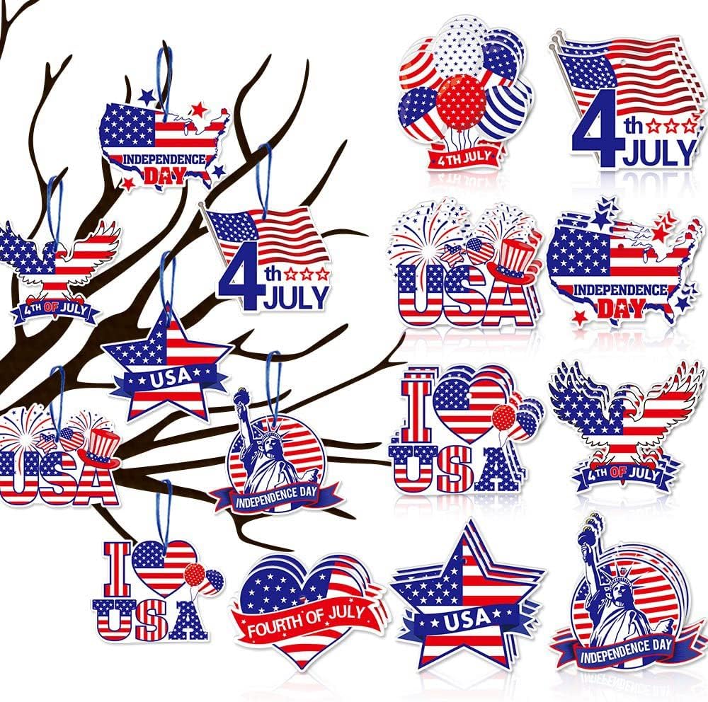 Amazon.com: 27 Pcs 4th of July Hanging Ornaments - Independence Day ...