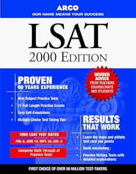 LSAT Law School Admission Test (MASTER THE LSAT): Arco: 9780028632162 ...