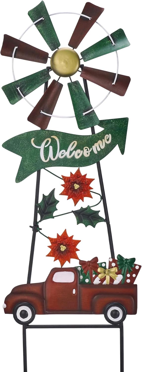 Amazon.com: TERESA'S COLLECTIONS Metal Christmas Yard Stakes for ...