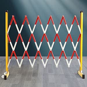 Amazon.com: Expandable Barrier, Mobile Traffic Barrier with Wheels ...