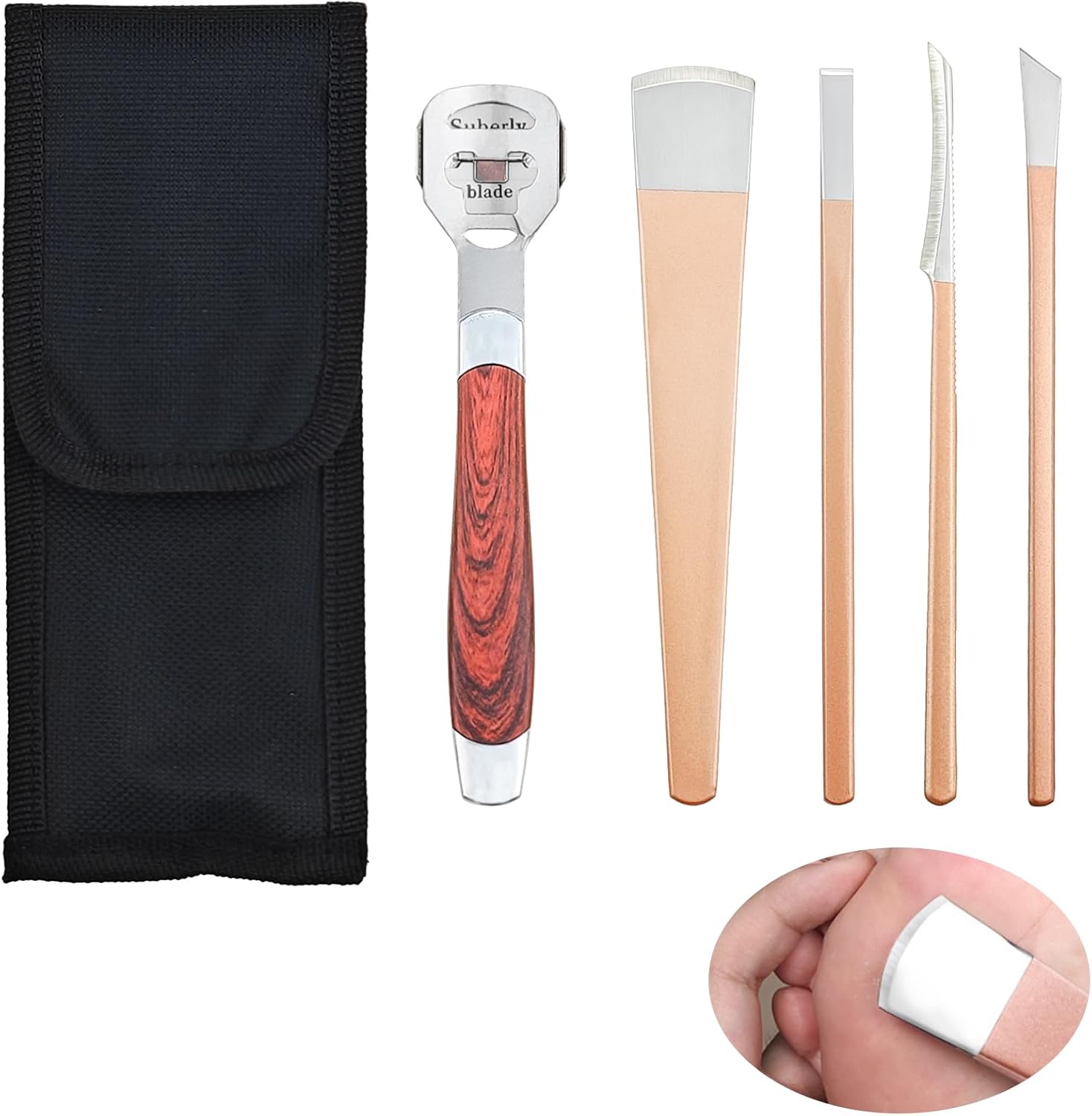 Amazon.com: 6 Pack Professional Pedicure Knife Set Stainless Steel ...