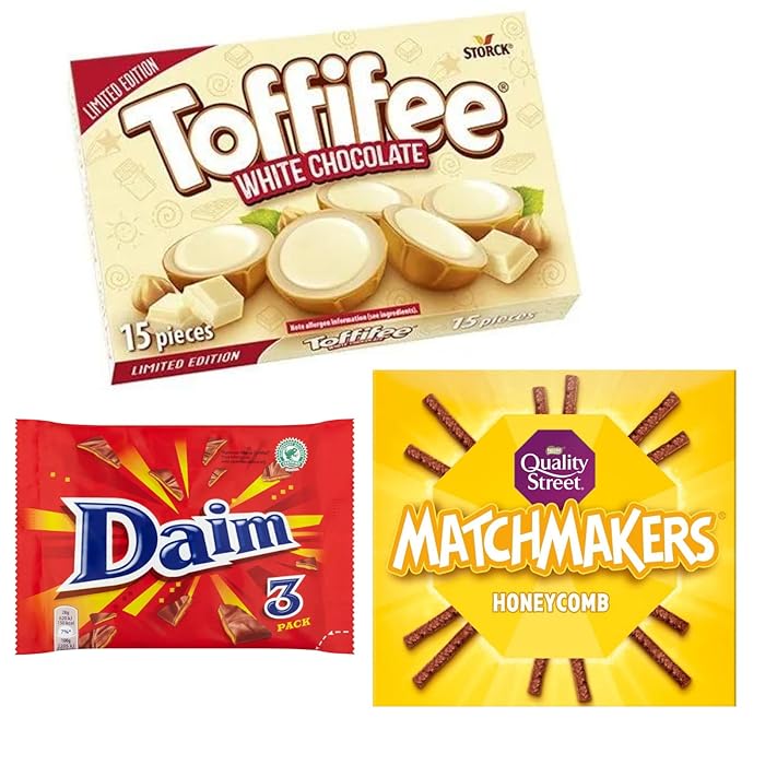 Buy Toffifee White Chocolate, Quality Street Matchmaker Honeycomb and ...