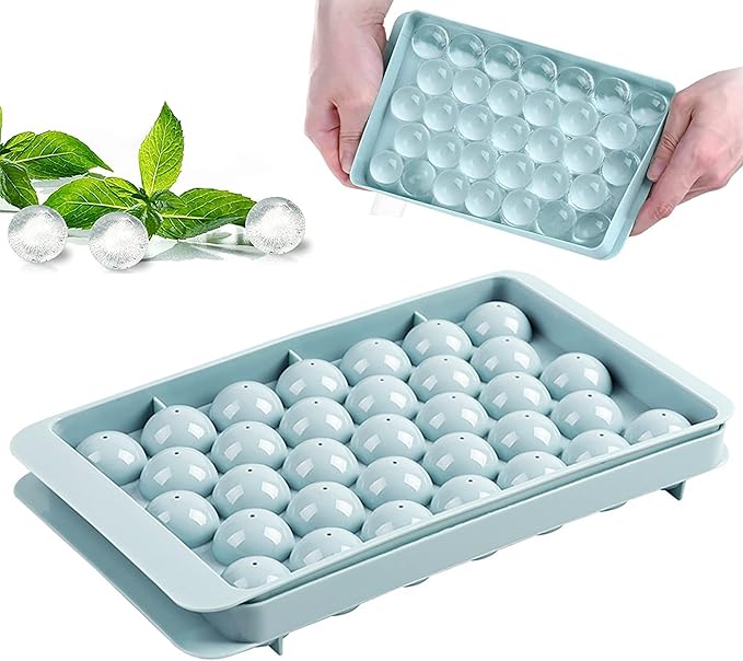 IRYNA Mini Ice Ball Maker 1Pcs 33-Cell Ball Ice Cube Moulds, Mini ...