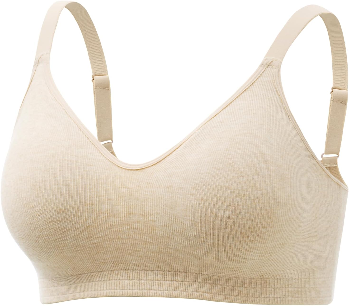 Momcozy Seamless U.S. Cotton Wireless Bras for Women, Comfortable Full ...
