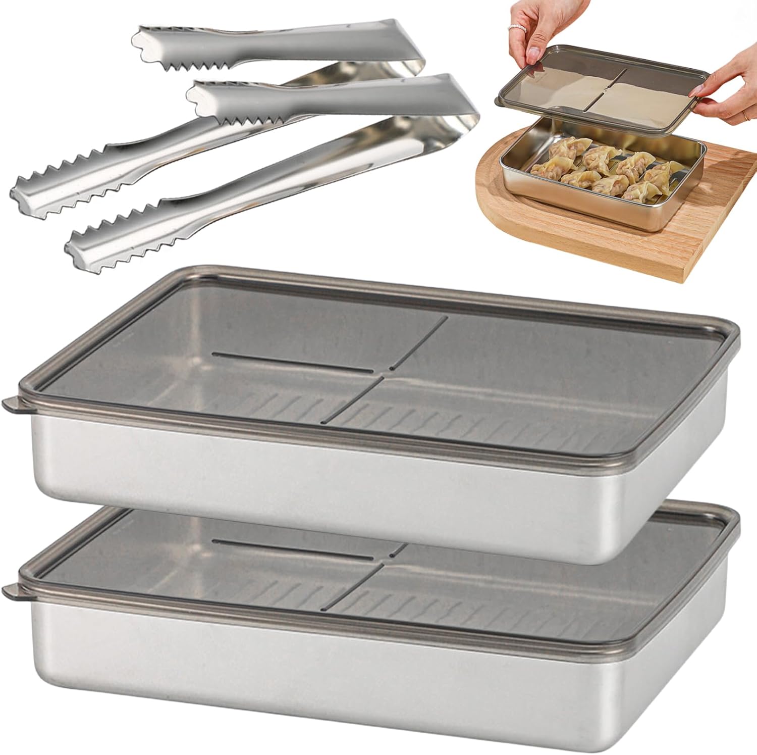 Amazon.com: Stainless Steel Food Storage Containers: Refrigerator ...