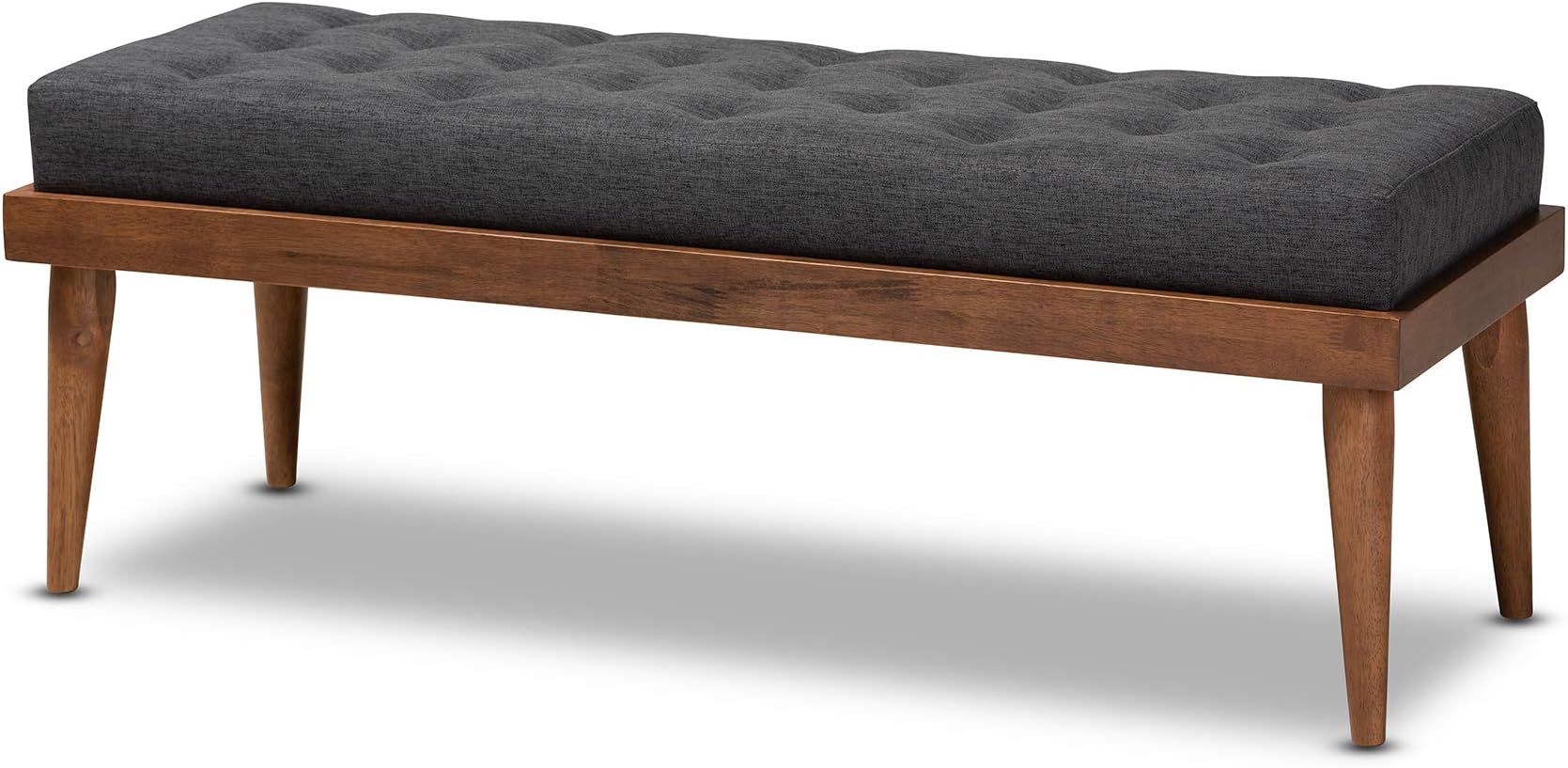 Amazon.com: Baxton Studio Benches, One Size, Charcoal/Walnut : Home ...