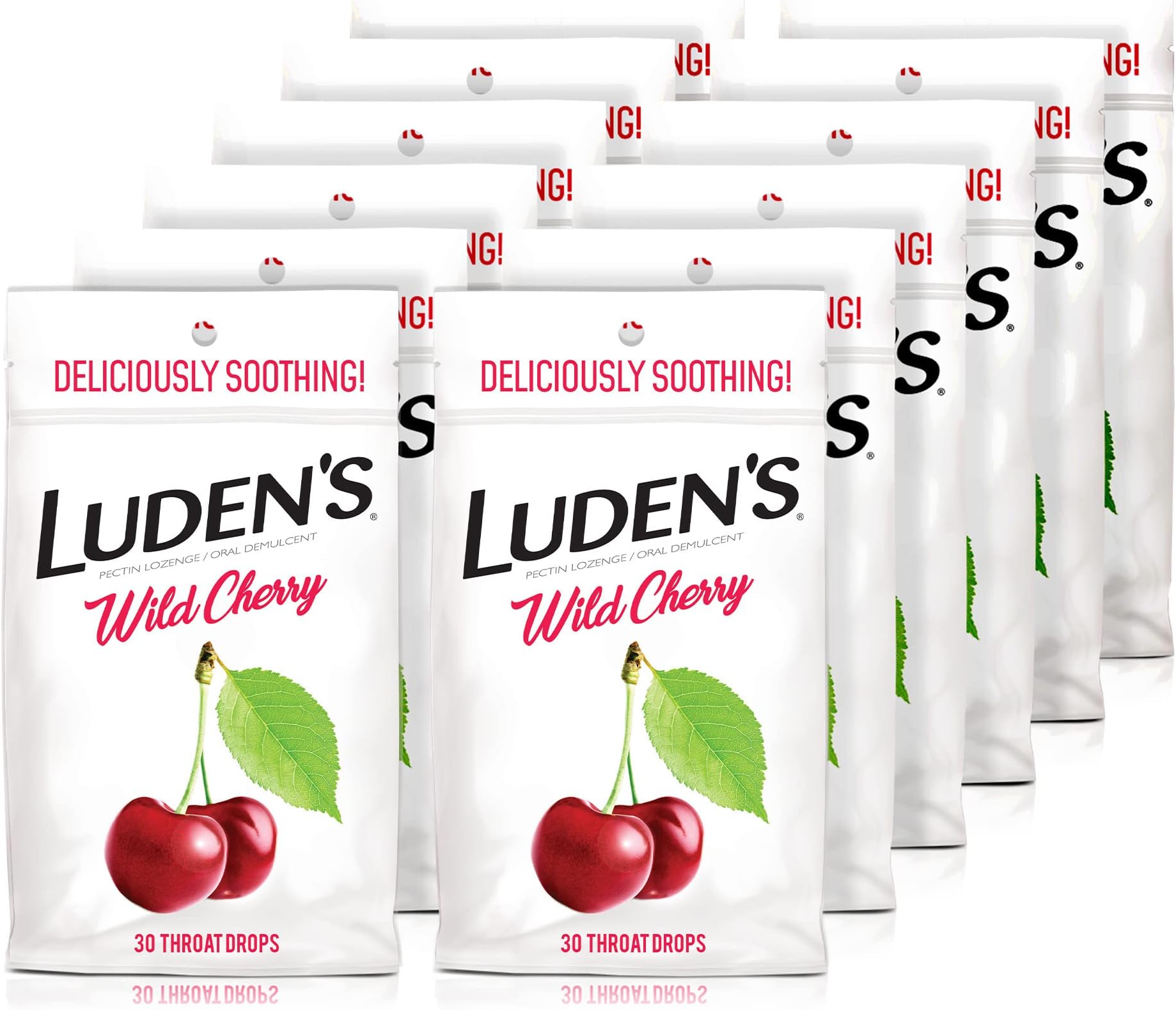 Amazon.com : Luden's Wild Cherry Cough Throat Drops | Pectin Lozenge ...