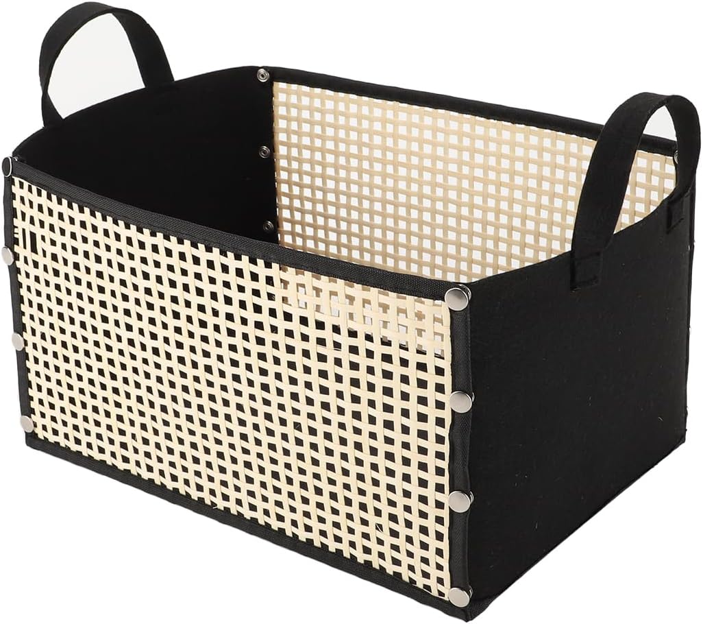 Amazon.com: KINGWILLOW Fabric Storage Basket with Handles, Foldable ...