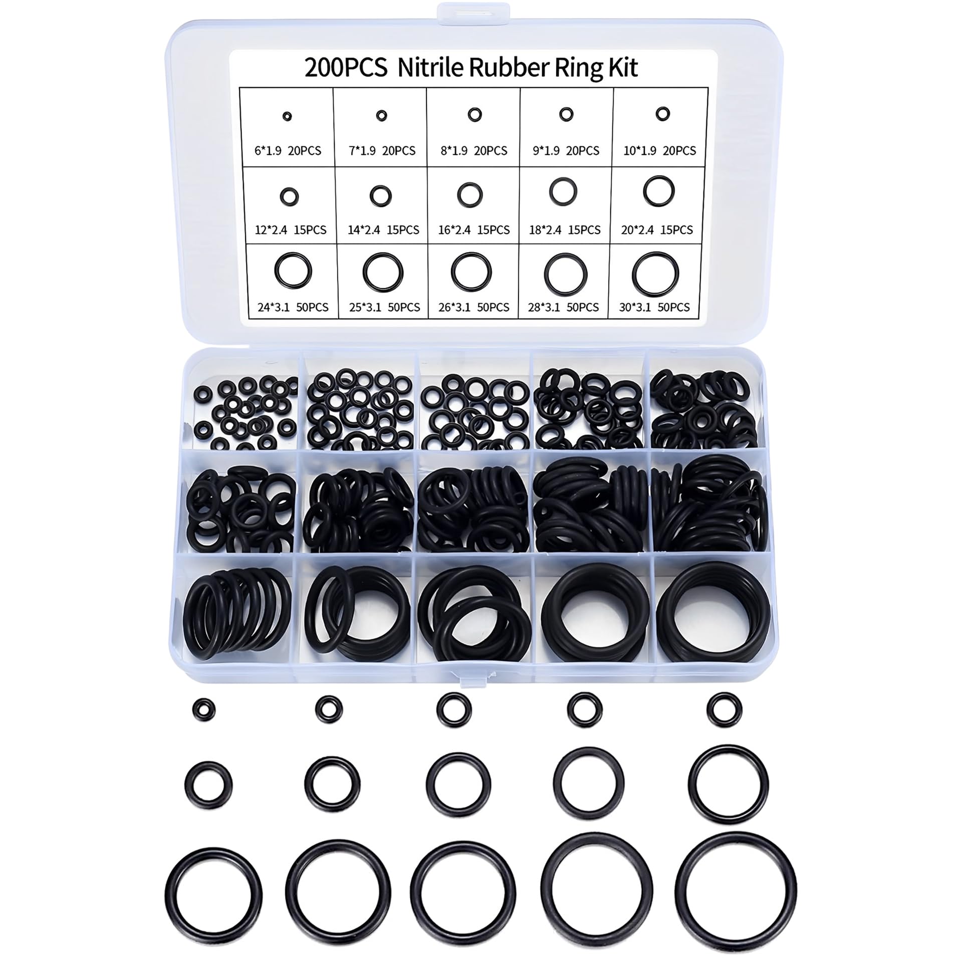 O-Ring Tap Washer Kit, Shunshi Nitrile Rubber Washers, O Rings Rubber ...