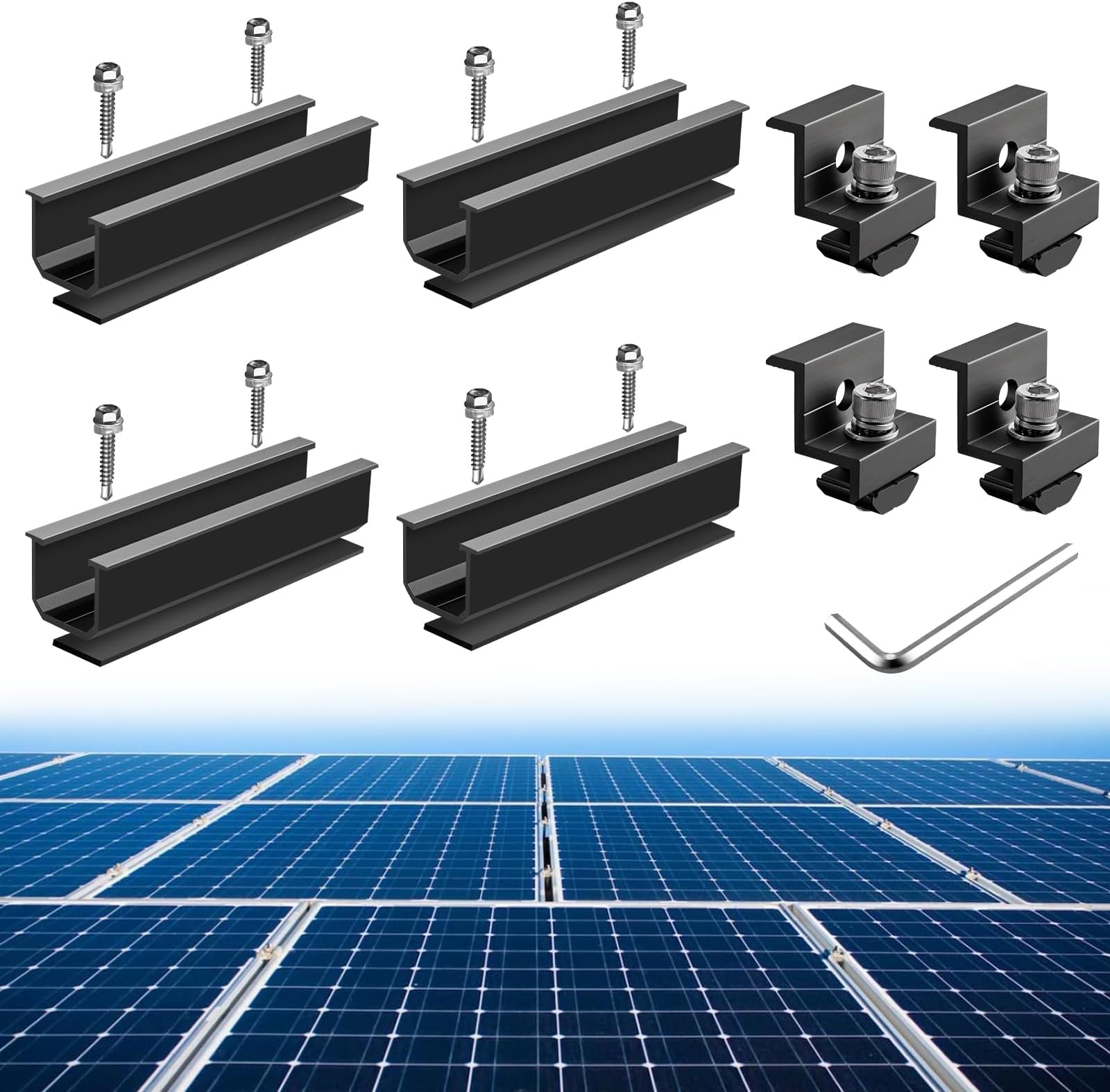 Amazon.com: Zhengmy 1.06 Inch Solar Panel Bracket Aluminum Solar Mid ...