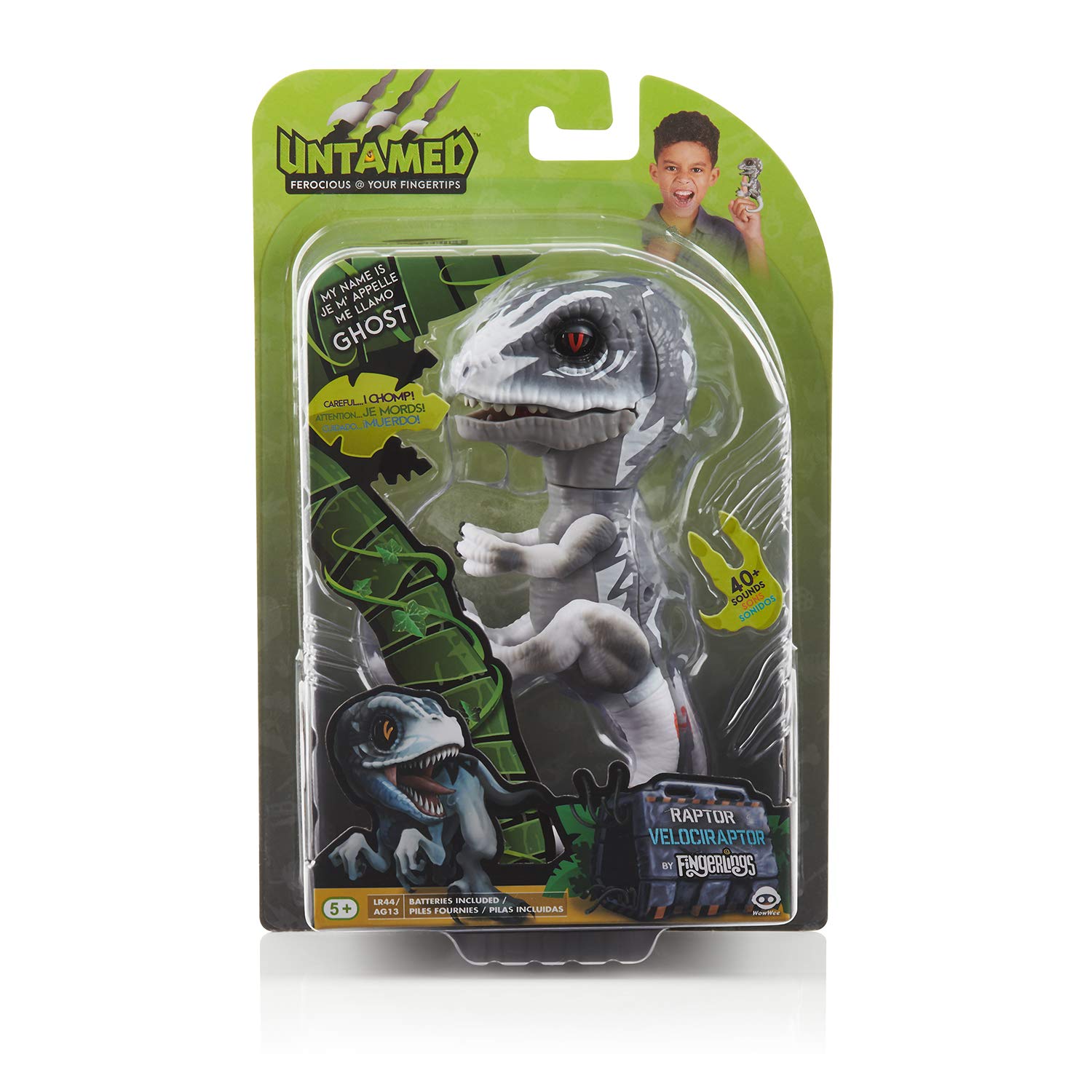 WowWee Untamed Raptor - Series 2- by Fingerlings - Ghost (Gray ...